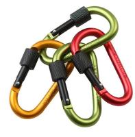 China Locking Carabiner hookAluminum Snap Hook Screw Carabiner Aluminum Carabiner  D Clip D Shape Buckle Spring Snap Key Chain for sale