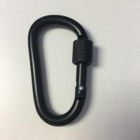 China Locking Carabiner hookAluminum Snap Hook Screw Carabiner Aluminum Carabiner  D Clip D Shape Buckle Spring Snap Key Chain for sale