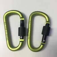 China Locking Carabiner hookAluminum Snap Hook Screw Carabiner Aluminum Carabiner  D Clip D Shape Buckle Spring Snap Key Chain for sale