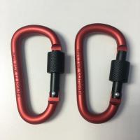 China Locking Carabiner hookAluminum Snap Hook Screw Carabiner Aluminum Carabiner  D Clip D Shape Buckle Spring Snap Key Chain for sale