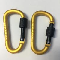 China Locking Carabiner hookAluminum Snap Hook Screw Carabiner Aluminum Carabiner  D Clip D Shape Buckle Spring Snap Key Chain for sale