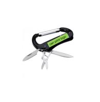 China Multifunctional Camping carabinier Aluminum Hiking Snap Hook Carabiner With Scissors, Knife, Filer for sale