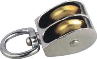 China DR-0173Z Zinc Alloy Swivel Die Cast Pulley Single Wheel Swivel Eye Pulleys for sale