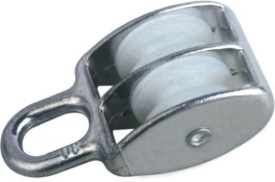 China DR-504Z Nylon Wheel Double Eye Pulley 25mm Fixed Pulley Block Small Rope Pulley for sale