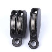 China Double Sheave Pulley Galvanized Casting Iron pulley Fixed Eye Block Steel Small Pulley For Rope for sale