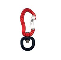 China 4KN Aluminum carabinier 7075 Quick Release Round Swivel Eye Carabiner Aluminum Snap Hook for sale