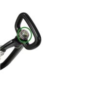 China 4KN Aluminum carabinier 7075 Quick Release Round Swivel Eye Carabiner Aluminum Snap Hook for sale