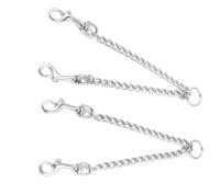 China 2 Way leash chain Dog Lead Metal Pets Choke Chain Heavy Duty Style Chrome Plated chain for sale