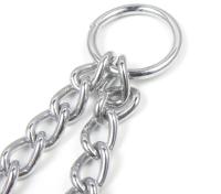 China 2 Way leash chain Dog Lead Metal Pets Choke Chain Heavy Duty Style Chrome Plated chain for sale