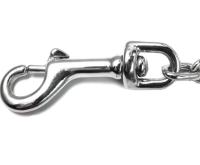 China 2 Way leash chain Dog Lead Metal Pets Choke Chain Heavy Duty Style Chrome Plated chain for sale