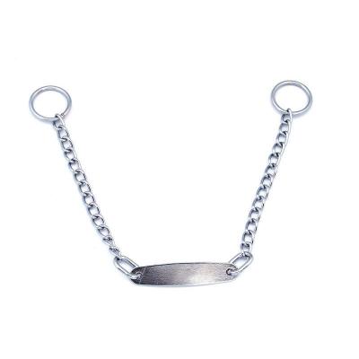 China Pets Choke Training Collar Metal Dog Chain With Name Tag for sale