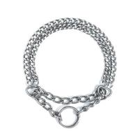 China Pets Choke Training Collar Metal Dog Chain With Name Tag for sale