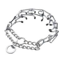 China Pets Choke Training Collar Metal Dog Chain With Name Tag for sale
