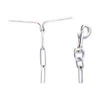 China Zinc Plated Pets Choke Chain Dog Tie Out Chain With Heavy Duty Swivel Snap Hook for sale