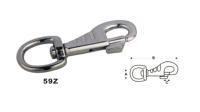 China Zinc Alloy Diecasting Round Swivel Eye Type  Bolt Snap Hook With Cross Grain for sale