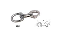 China 20mm Zinc alloy Diecasting round swivel eye push-button type bolt snap hook for sale