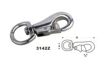 China Diecast Bull snap hook Heavy duty style 25mm Round Swivel Eye Type Bolt Snap Hook for sale