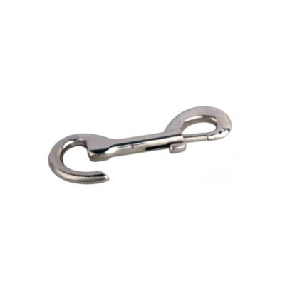 China Double Ended Open Fixed Eye Bolt Snap Hook 4'' Zinc Alloy Diecast Nickel Plated for sale