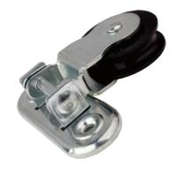 China 180° Rotation pulley Galvanized Hinge Pulley With Nylon Wheel Wall Mount Pulley for sale