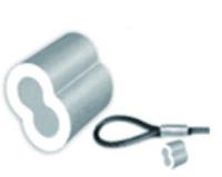 China US Type Wire Rope Clips Round Oval Shape Aluminium Press Clips Copper Sleeves for sale