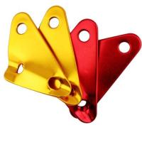 China Triangle Shape Aluminum Alloy Rope Stopper Tent Stake Rope Cleats for sale
