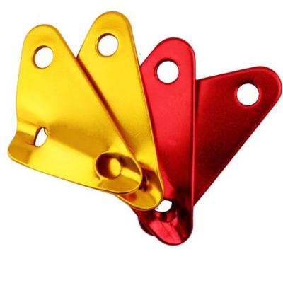 China Triangle Shape Aluminum Alloy Rope Stopper Tent Stake Rope Cleats for sale
