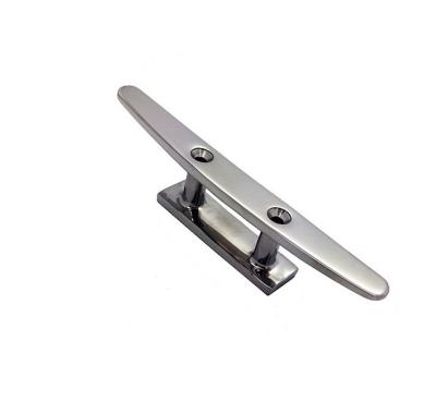 China 316 Marine Grade Stainless Steel Material Low Flat Boat Dock Cleats Open Base Cleat for sale