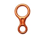 China Aviation Aluminum Climbing Carabiner Slow Eight Character Descender Rings for sale