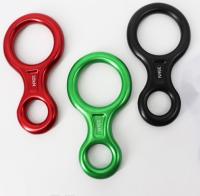 China Aviation Aluminum Climbing Carabiner Slow Eight Character Descender Rings for sale