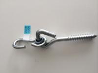 China Bolt swing hook Zinc Plated Wooden Bolt Screw Type Swing Hanger Hook Metal Swing Hook for sale