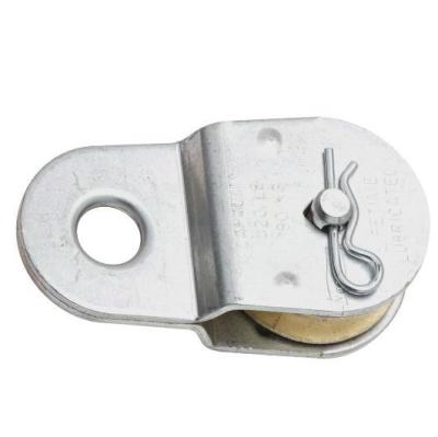 China Fixed Eye Rope Cable Pulley Heavy Duty Single Wheel Swivel Pulley for sale