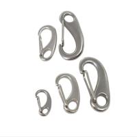 China Polishing Steel Snap Hook Carabiner Egg Shaped Spring Hook 304 Stainless Steel for sale