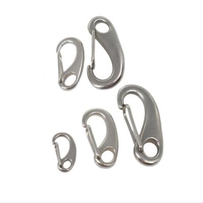 China Polishing Steel Snap Hook Carabiner Egg Shaped Spring Hook 304 Stainless Steel for sale