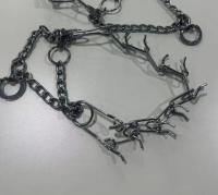 China Dog Training Choke Chain With Triangle Chain Link Chrome Plating for sale