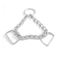 China Stainless Steel 304 Triangle Choke Chain round ring and D-ring style With Polishing Surface for sale