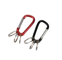 China D Shaped Aluminum Carabiner Keychain 3 Keyring Type Backpack Snap Hook Keychain for sale