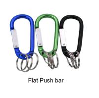 China D Shaped Aluminum Carabiner Keychain 3 Keyring Type Backpack Snap Hook Keychain for sale