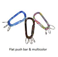 China D Shaped Aluminum Carabiner Keychain 3 Keyring Type Backpack Snap Hook Keychain for sale