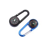 China Aluminum Carabiner Snap Hook with a Compass Outdoor Camping Hiking Multifunctional snap for sale