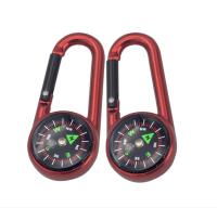 China Aluminum Carabiner Snap Hook with a Compass Outdoor Camping Hiking Multifunctional snap for sale