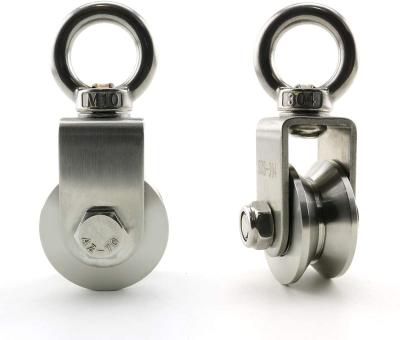 China Stainless Steel Lifting Rope Pulley Heavy Duty Single Wheel for sale