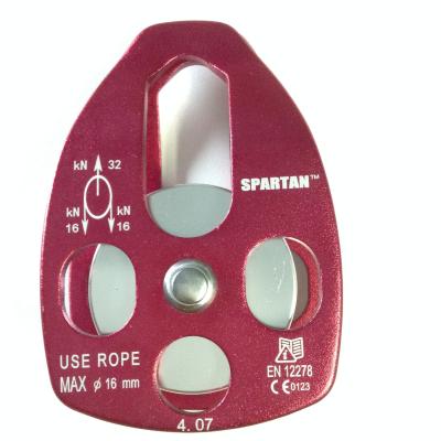 China Aluminum Alloy Single Pulley Climb Swing Colorful Rope Pulley Block for sale