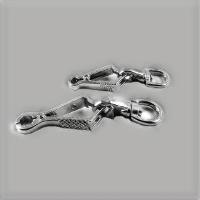 China Zinc Alloy Chrome Plated Trigger Snap Hook Diecast Scissor Snap Hook For Dog Leashes / Bag for sale
