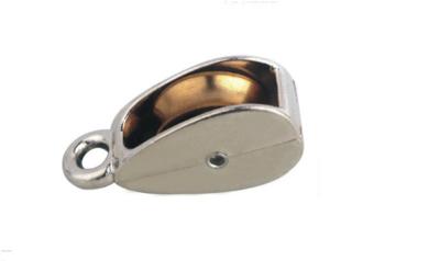 China Small Zinc Alloy Single Wheel Fixed Eye Die Cast Pulley Lifting Pulley Block for sale