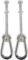 China Outdoor Carbon Steel Swing Hanger Hook With Long Screw Carabiner Hook Swing Accessories for sale