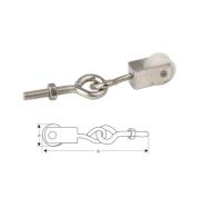 China Zinc Plated Door Pulley Hardware Kit Die Cast Pulley Sets With Eyebolt for sale
