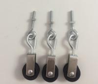 China Zinc Plated Door Pulley Hardware Kit Die Cast Pulley Sets With Eyebolt for sale
