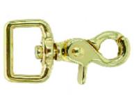 China Pet harness solid brass snap hooks with swivel eye and quick release snap for sale