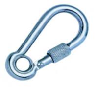 China DIN 5299 form D steel galvanized snap hook with screw for sale