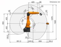 China 6 Axis Floor Mounted Industrial Kuka Robot Arm KR 6 R700 for sale